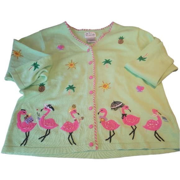 Quacker Factory | Sweaters | Vintage Quacker Factory Shopping Pink ...